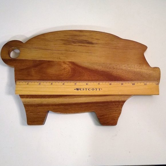 acacia swimwear | Kitchen | Acacia Wood Farmhouse Pig Shape Serve Board ...